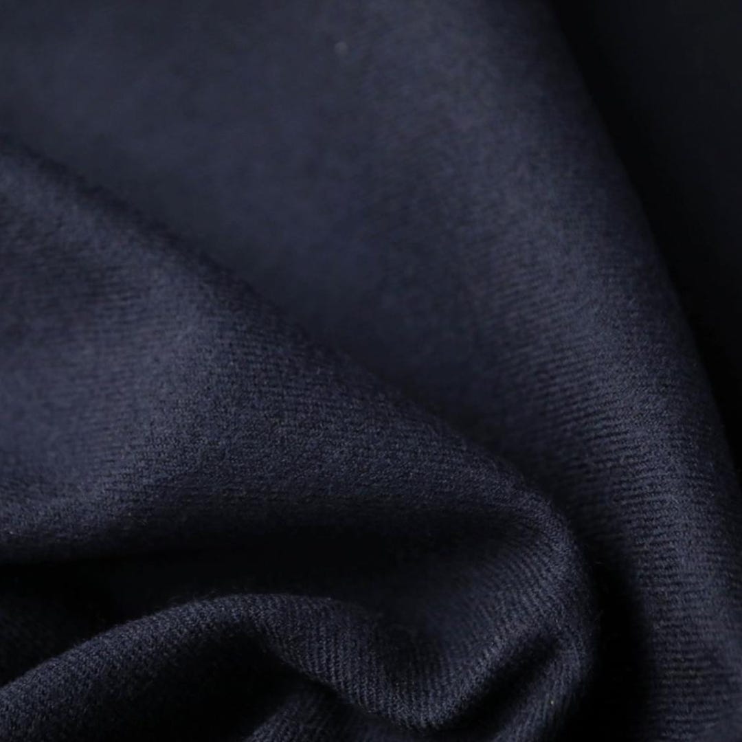 Navy Wool Fabric by the Yard - Etsy