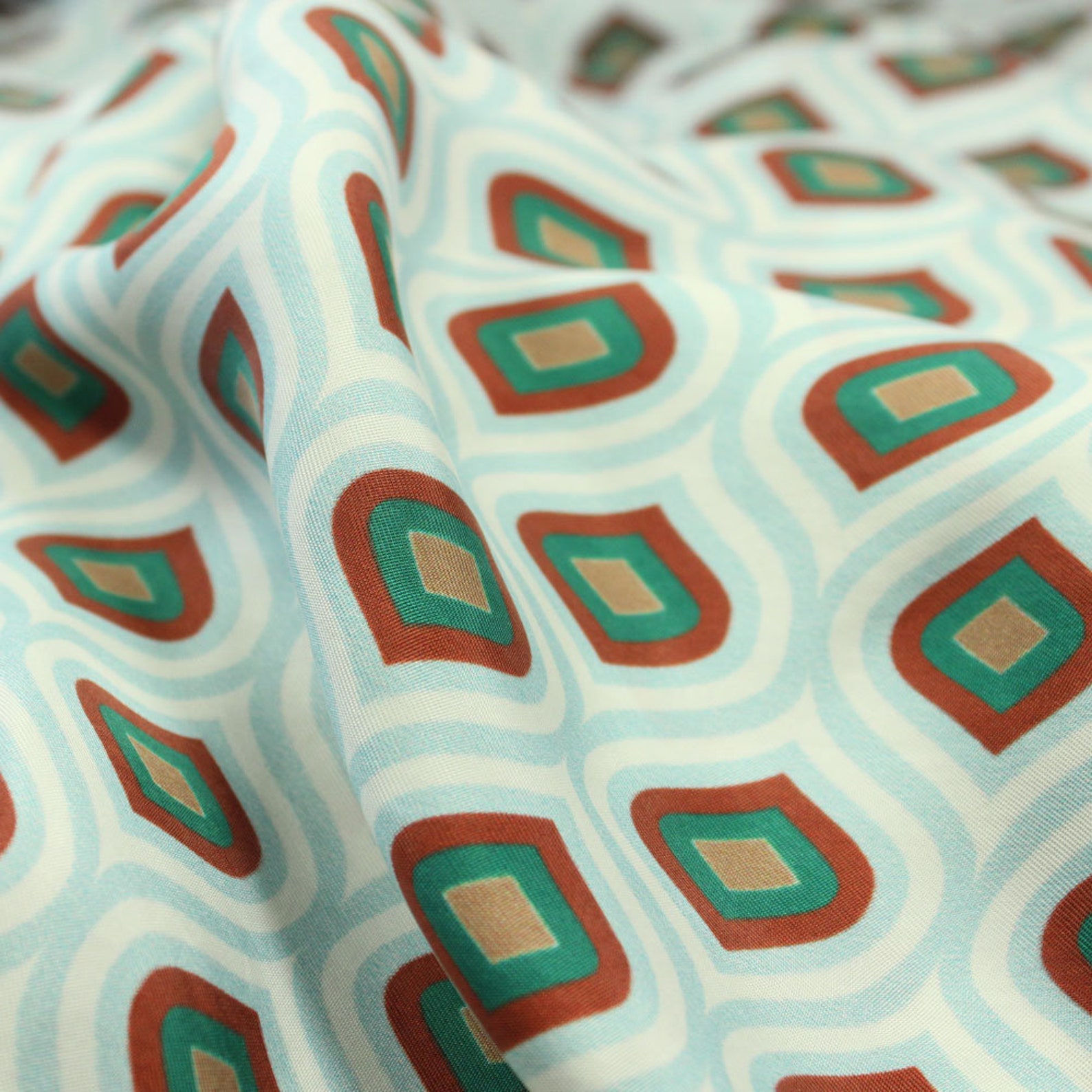 Print cupra cupro fabric by the yard | Etsy