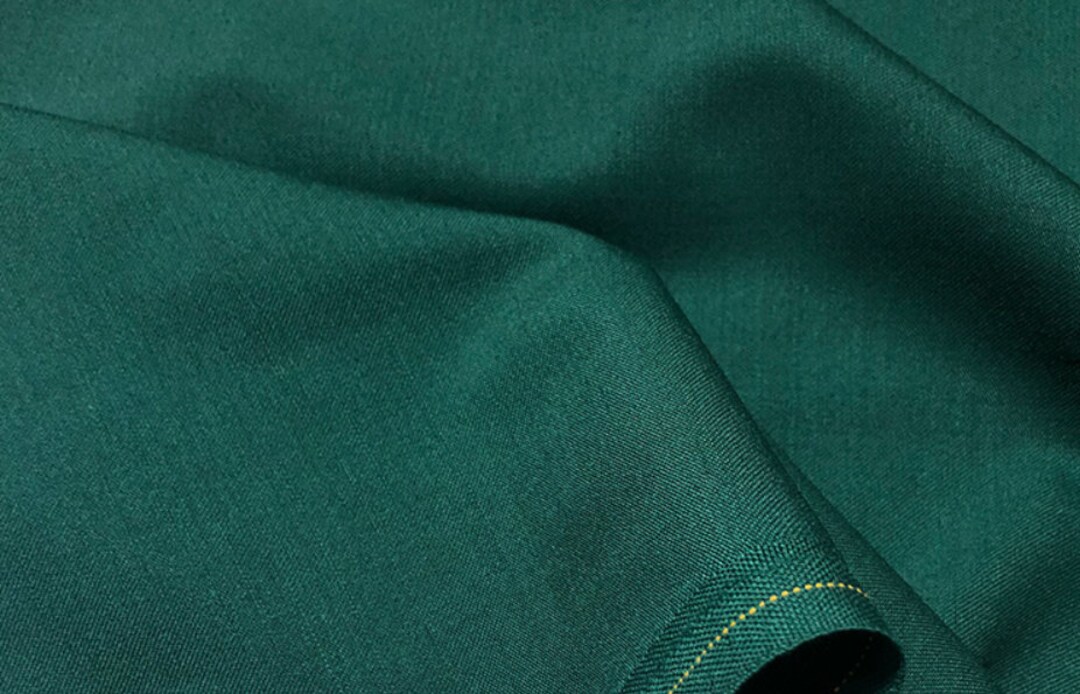 Green Worsted Wool Fabric by the Yard - Etsy