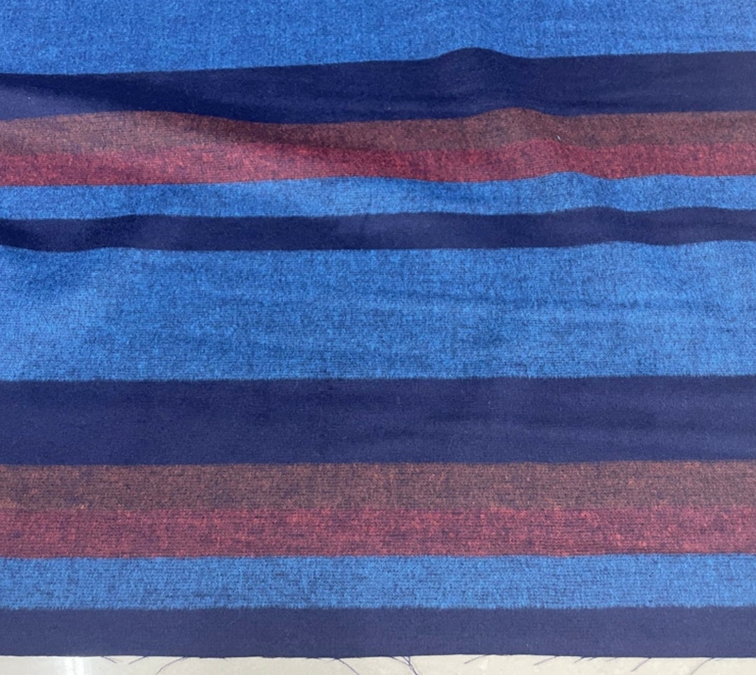 Striped Wool Fabric by the Yard - Etsy