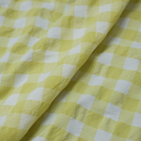Plaid Textured Cotton Fabric by the Yard - Etsy