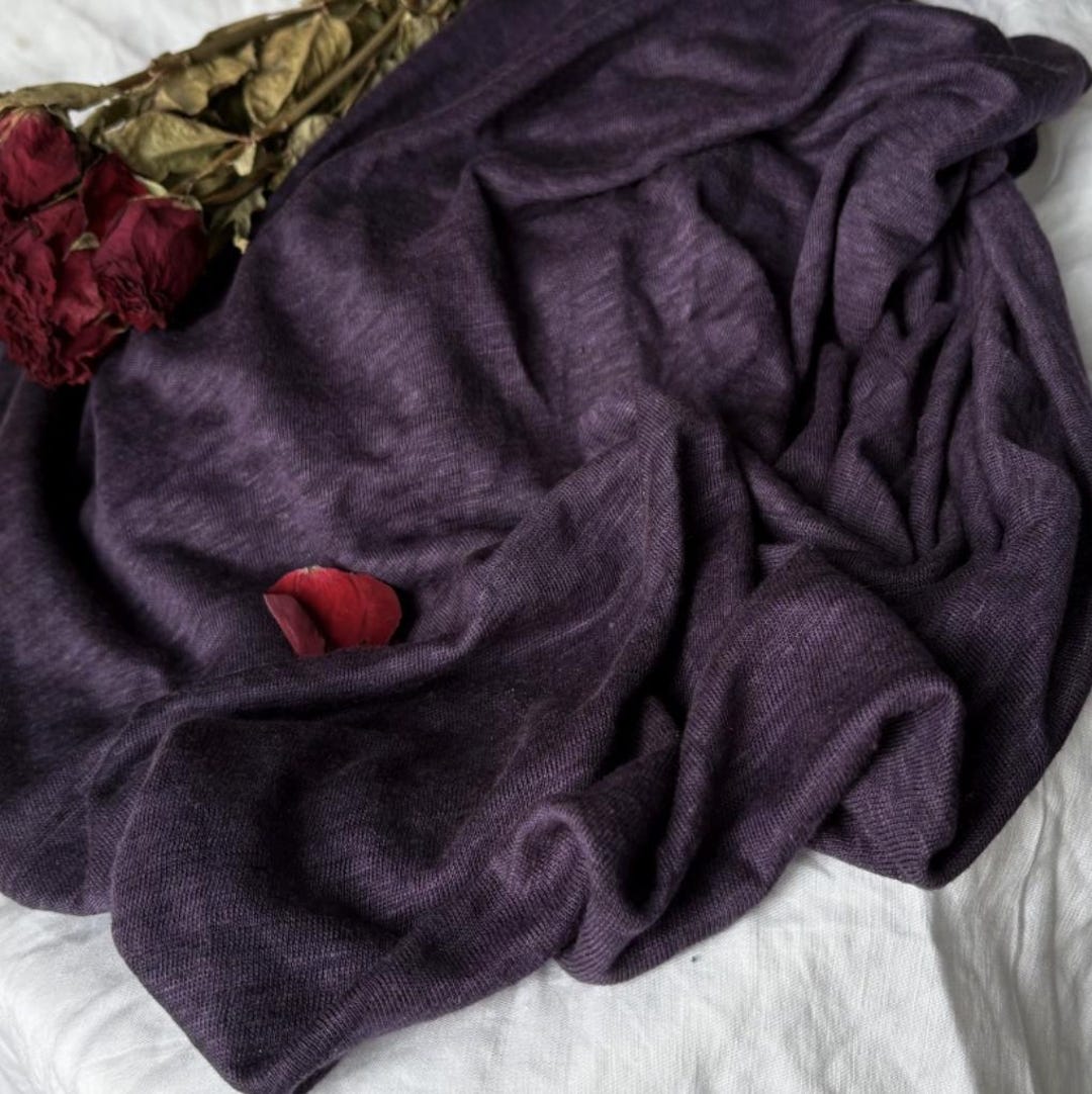 Knit Linen Jersey Fabric by the Yard - Etsy