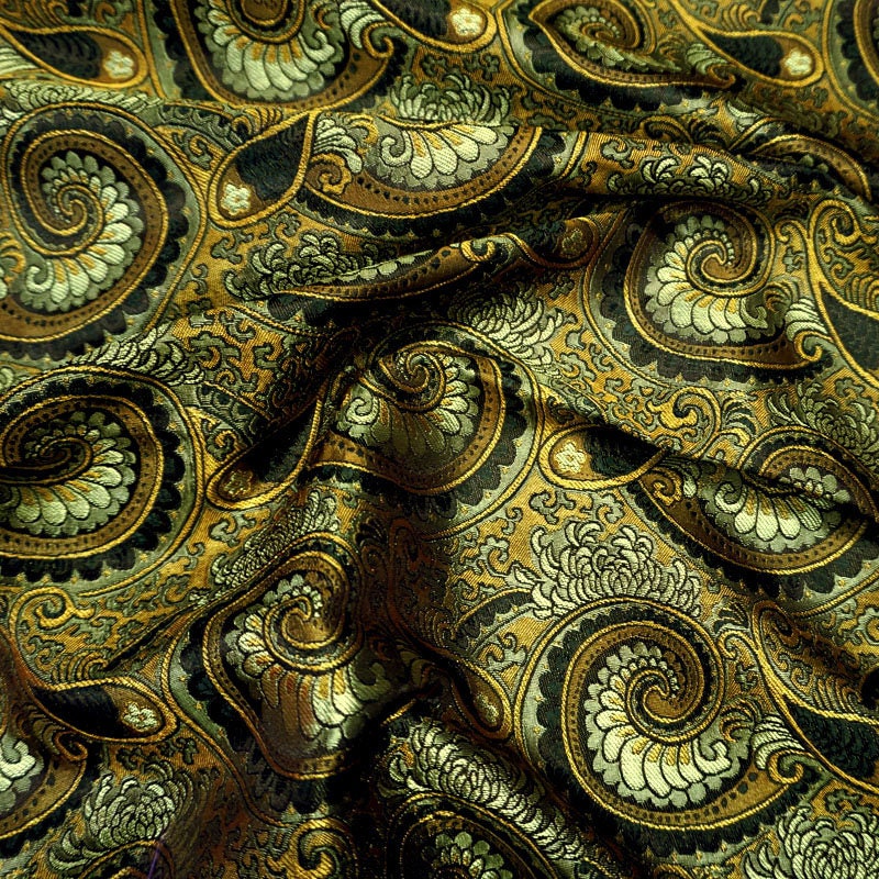 Jacquard Brocade Fabric By The Yard Etsy