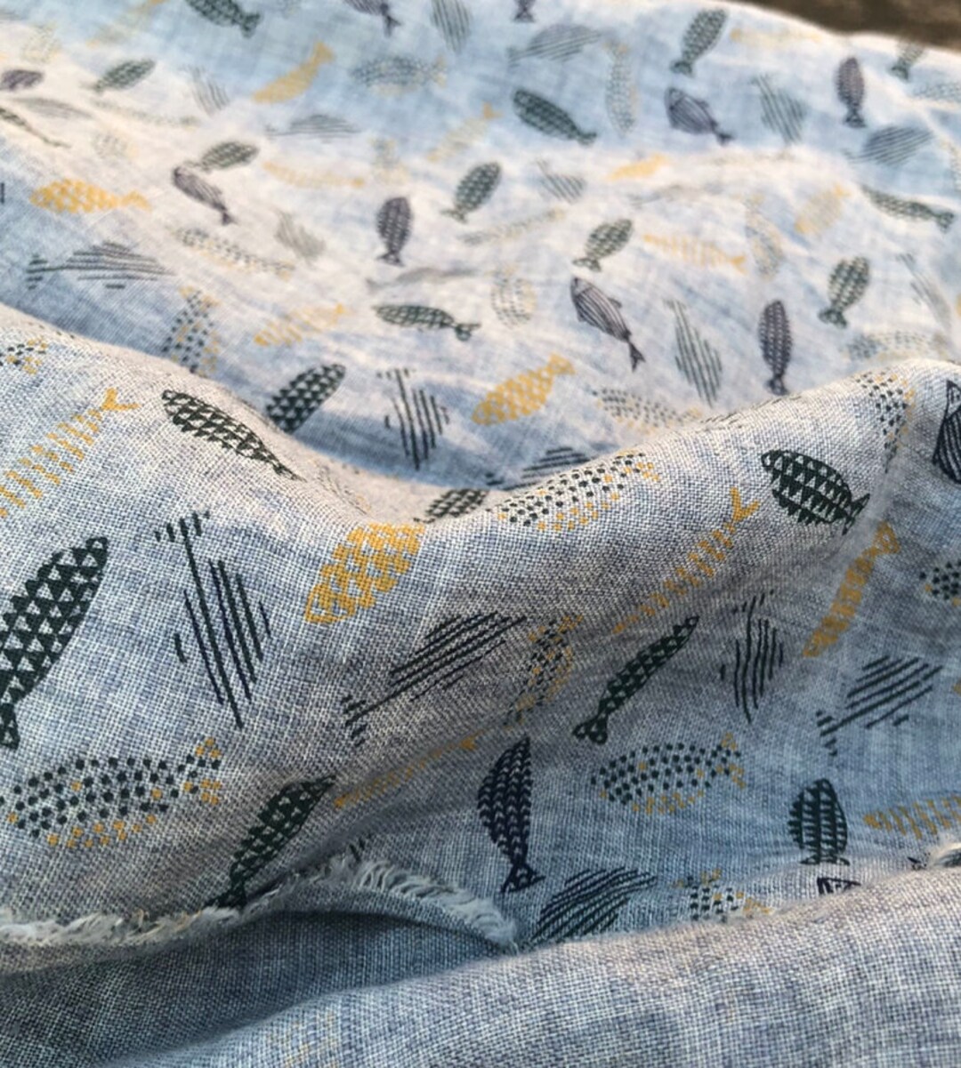 Print Linen Fabric by the Yard - Etsy
