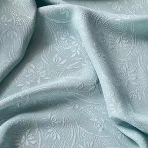 Multi Color Options Jacquard Silk Fabric, Embossed Silk Fabric by the ...