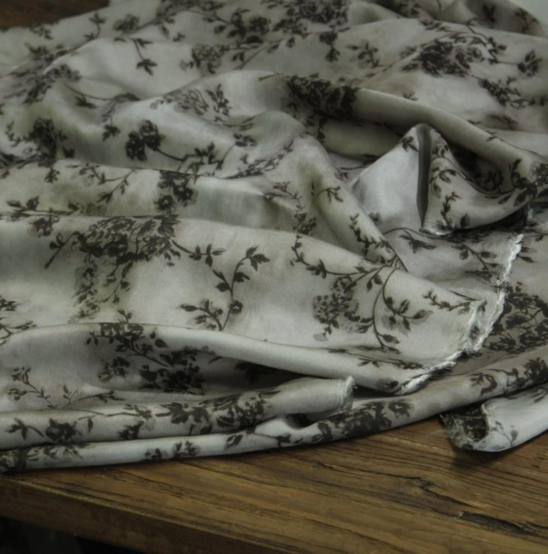 Print Cupra Fabric, Floral Cupro Fabric by the Yard - Etsy