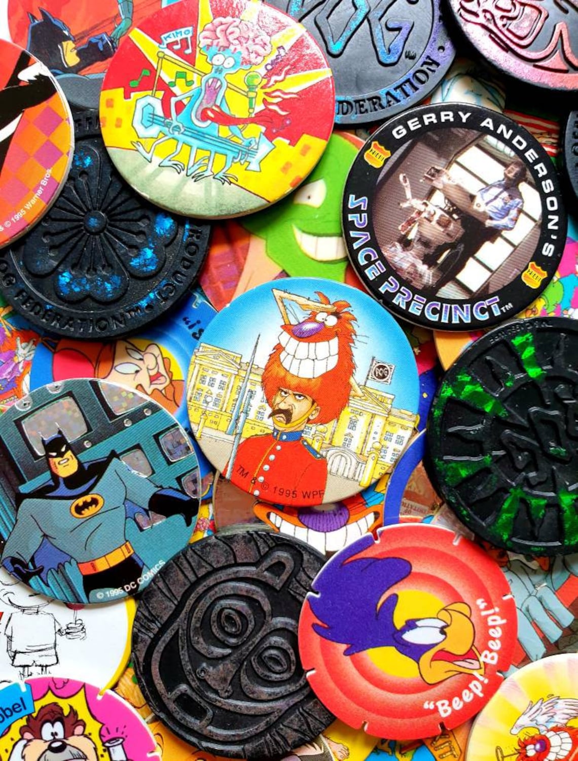 Pogs &tazos de los años 90 con paquete slammers Paquete | Etsy España