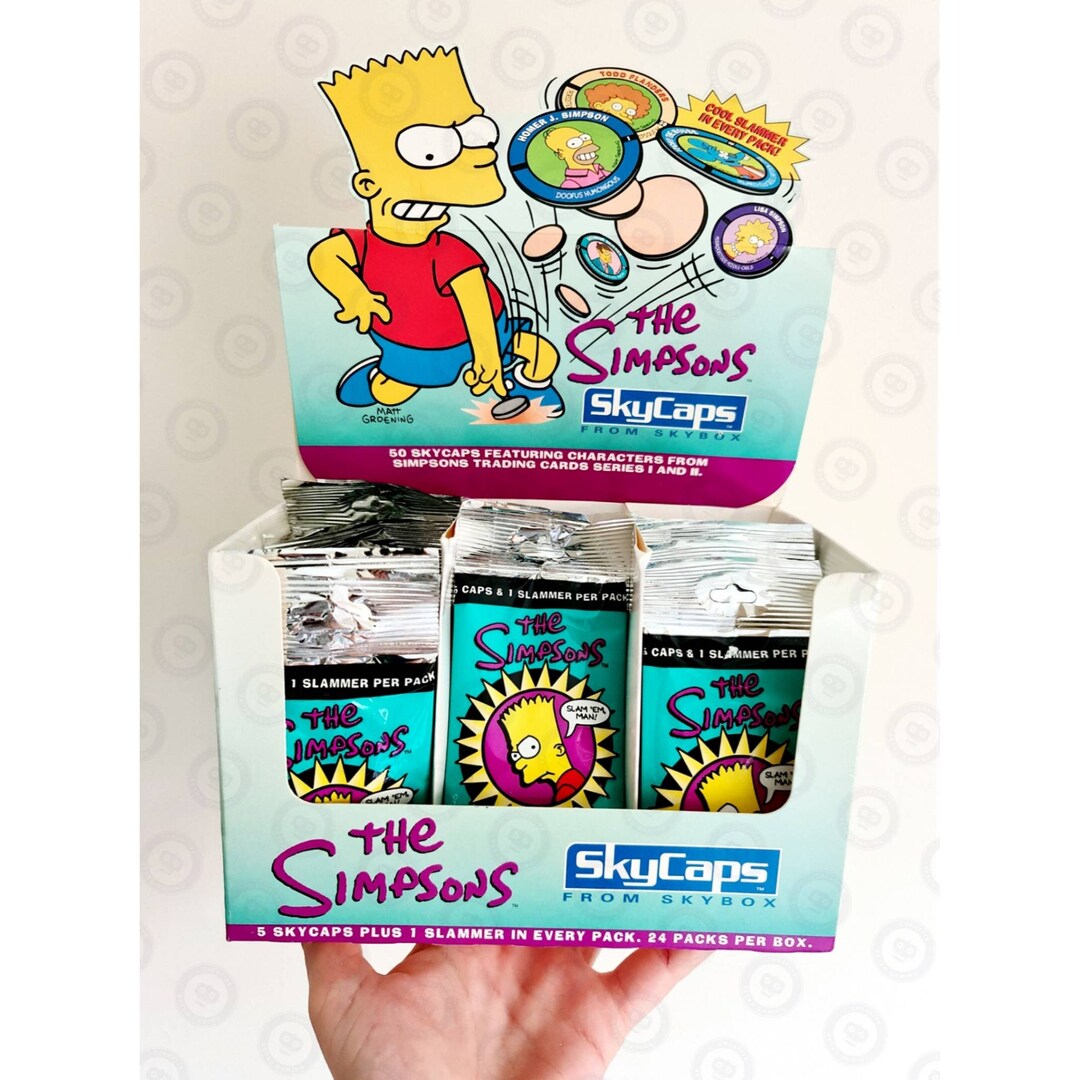 EXTREMELY RARE 90's the Simpsons Skycaps Pogs & Slammer - Etsy Australia
