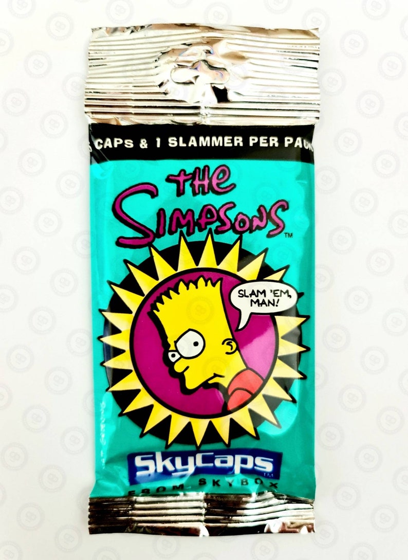 EXTREMELY RARE 90's the Simpsons Skycaps Pogs & Slammer - Etsy Australia