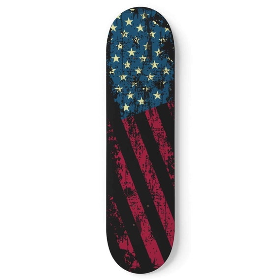 Custom Design American Flag Skateboard Deck Wall Art Made In | Etsy