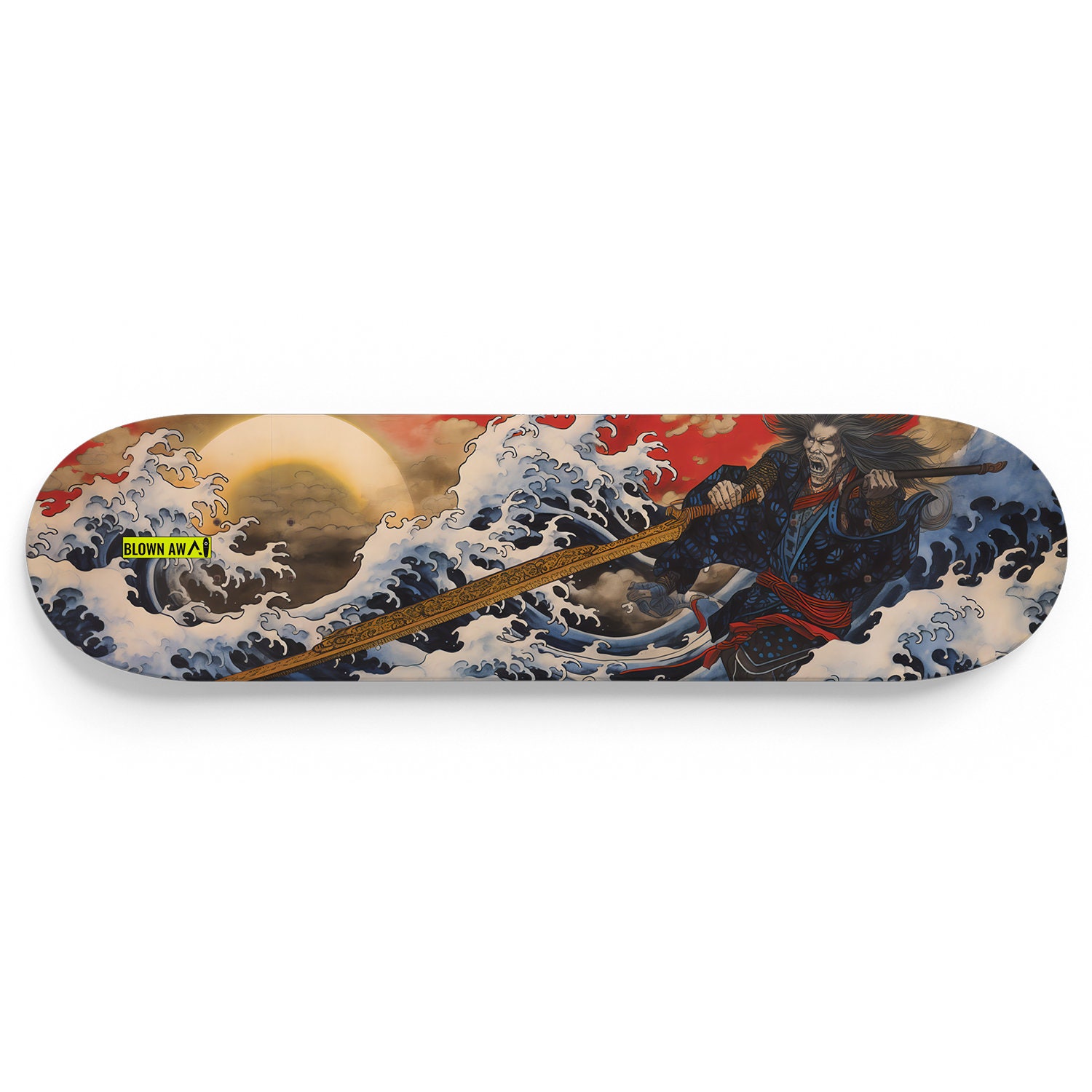 Mad Samurai Wave Skateboard Deck – Japanese Wall Art - Etsy