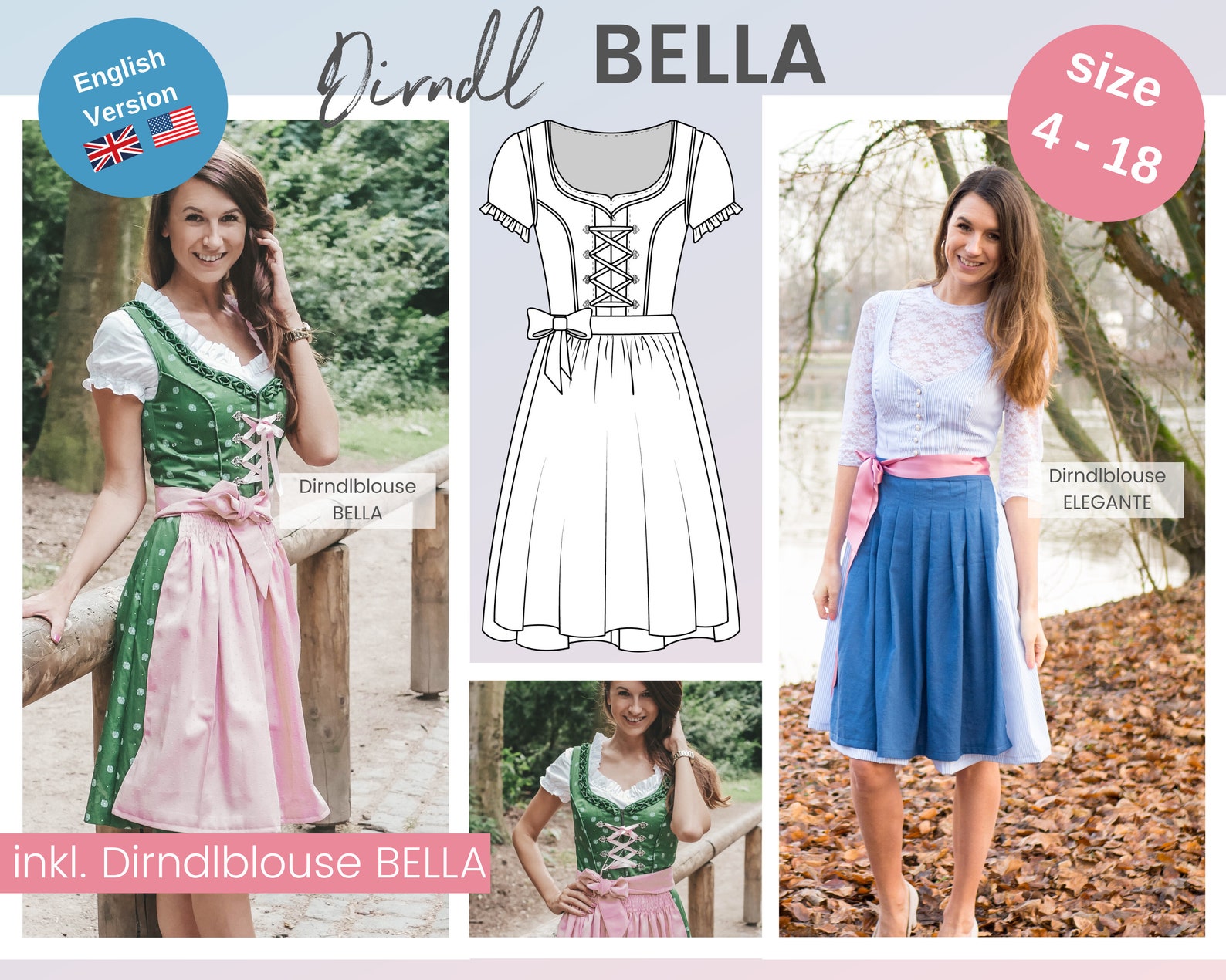 Dirndl Pattern Dirndl Oktoberfest Costume Pattern - Etsy