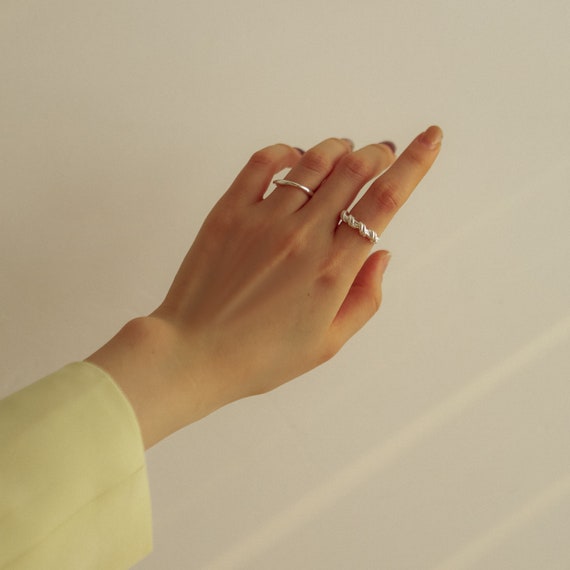 925 Sterling Silver Twist Knot Ring, Two Colors, Gold… - Gem