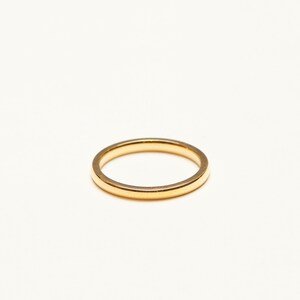 18K Gold Plated Simple and Bold Chic Minimalist Band Rings, Stackable ...