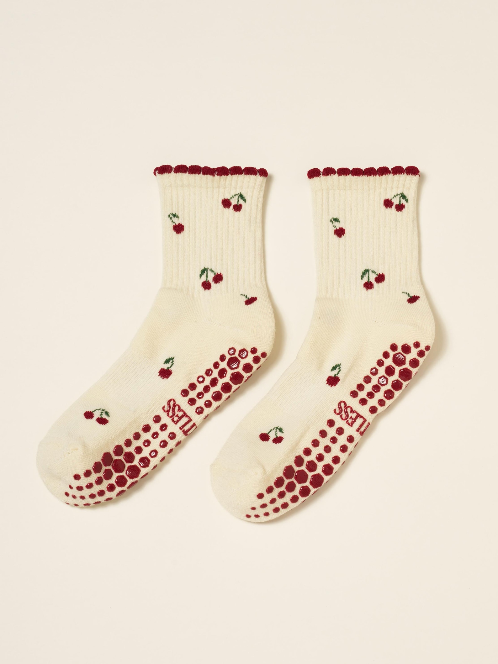 Mini Cherry Grip Socks: Effortless Club Pilates, Barre, Yoga Sock - Etsy