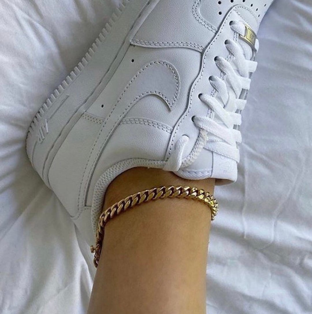 1 Piece - 18K Gold Plated Chunky Round Curb Chain Anklet (3 Styles ...