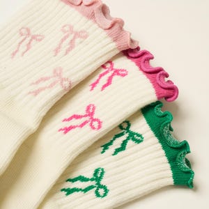 Effortless Club Grip Socks, Spring/summer Girlie Pink Bow, Crew Half ...