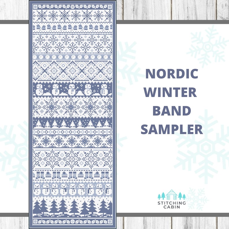 Nordic Winter Band Sampler PDF Instant Download Cross Stitch - Etsy