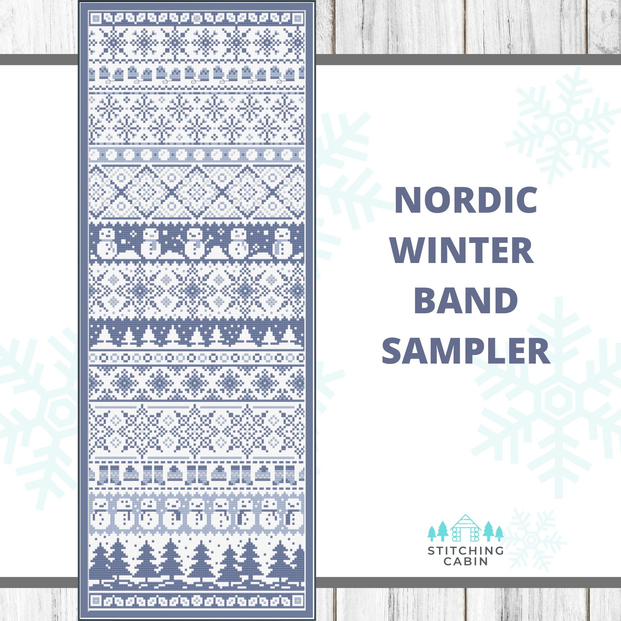 Nordic Winter Band Sampler PDF Instant Download Cross Stitch - Etsy