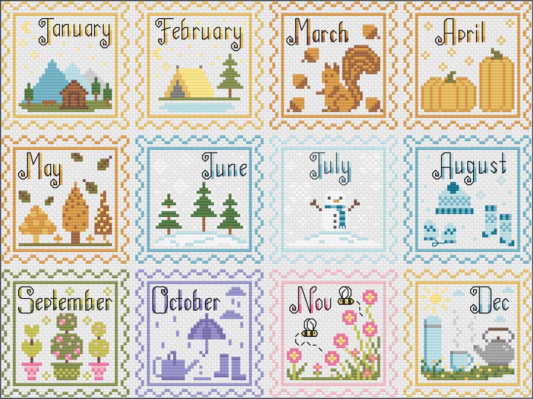 Mini Monthly Calendar - Southern Hemisphere - Digital PDF - Etsy