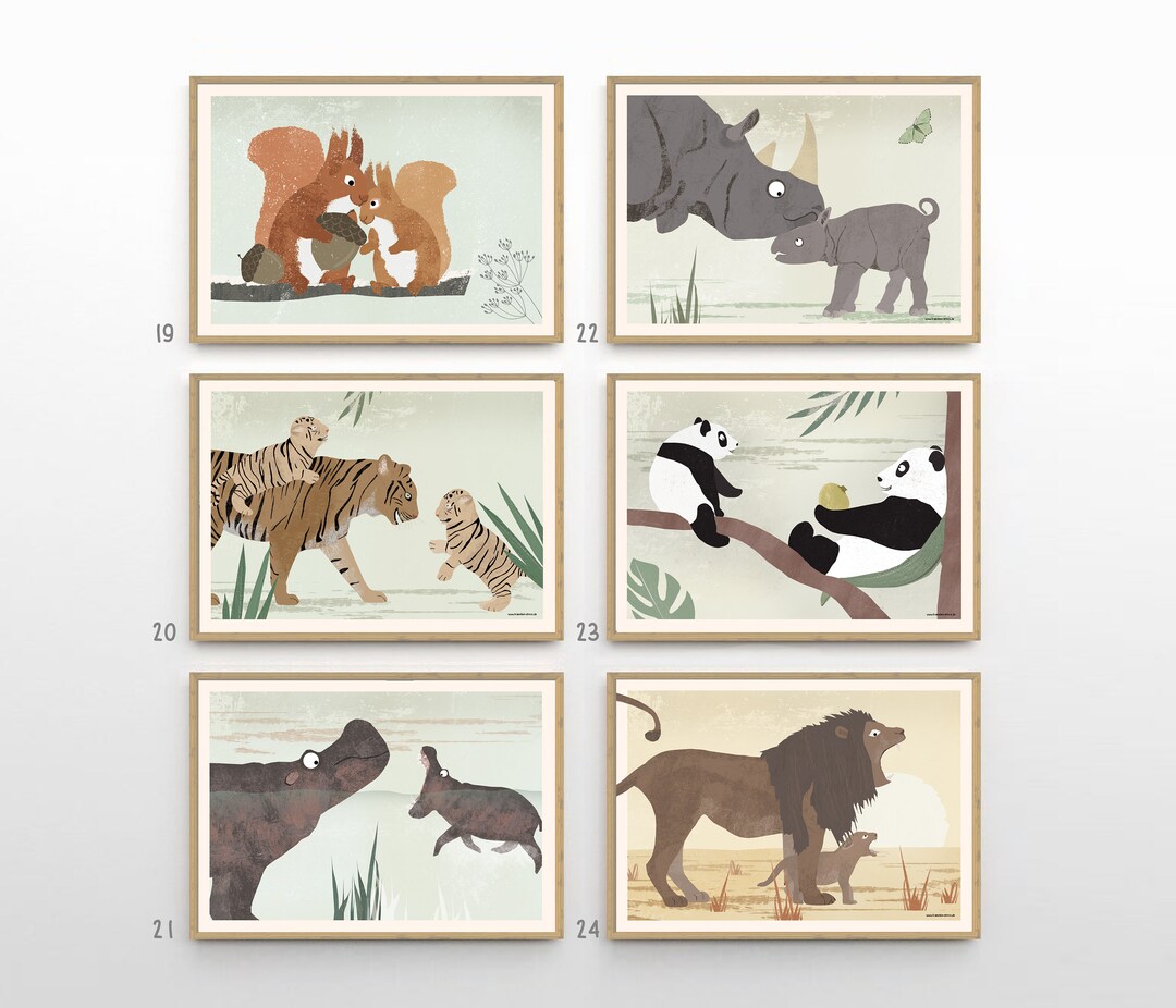 Children's Poster Set Animal Poster Poster - Etsy
