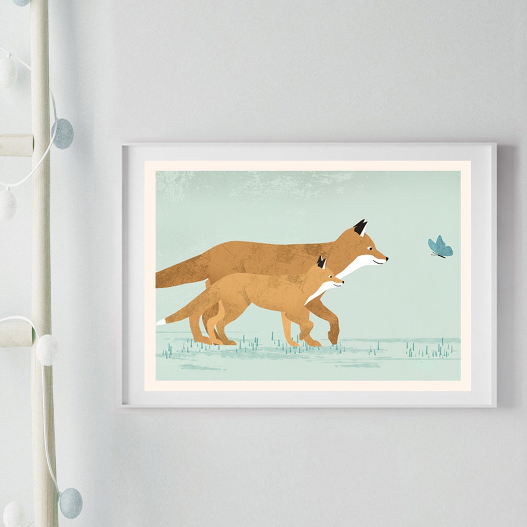 Poster Foxes, Poster A4, Illustrations, Animal Poster, Birthday ...