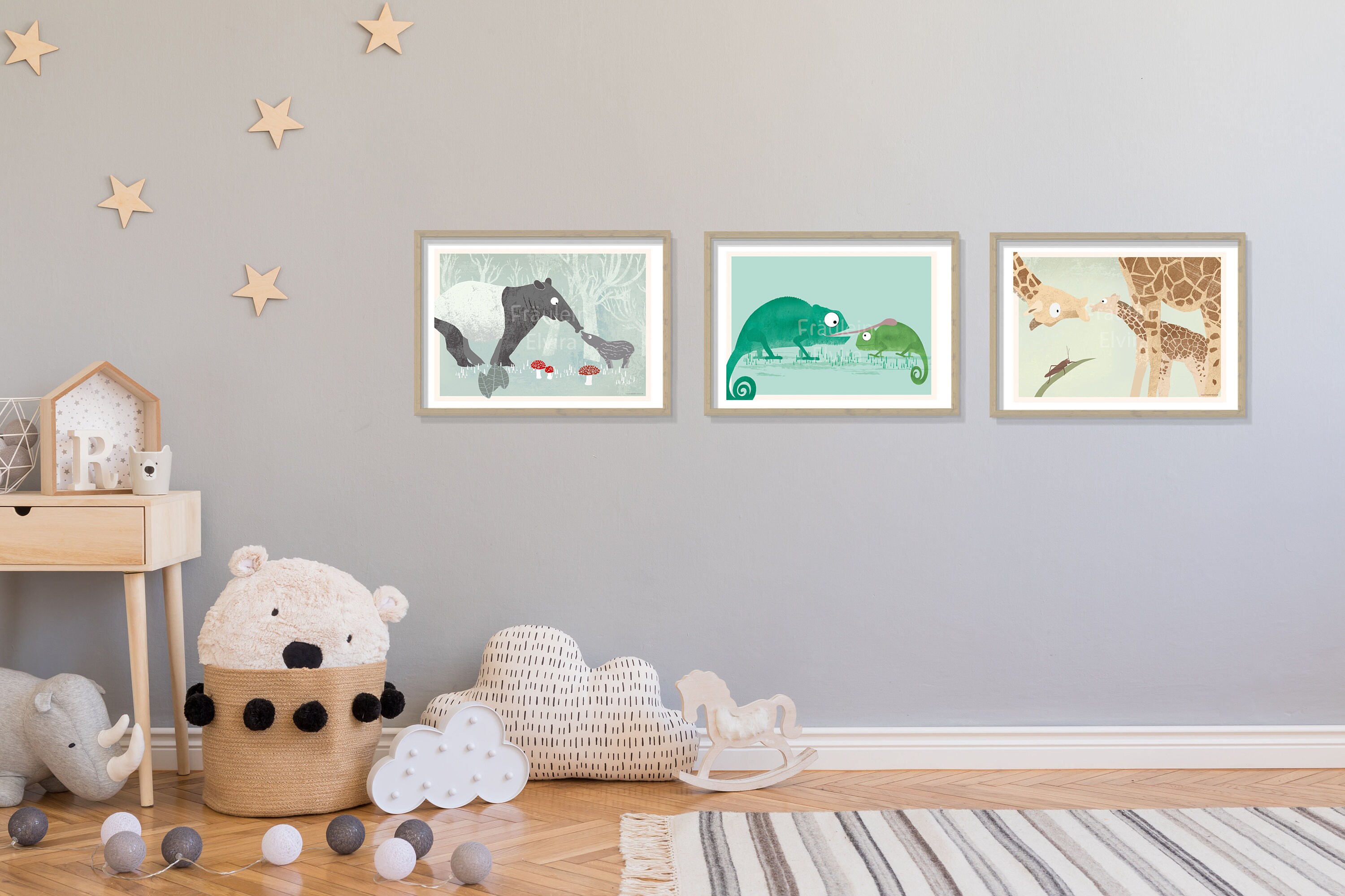 Children's Poster Set, Animal Posters, Children's Room Posters ...