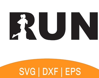 Girl Running Svg - Etsy