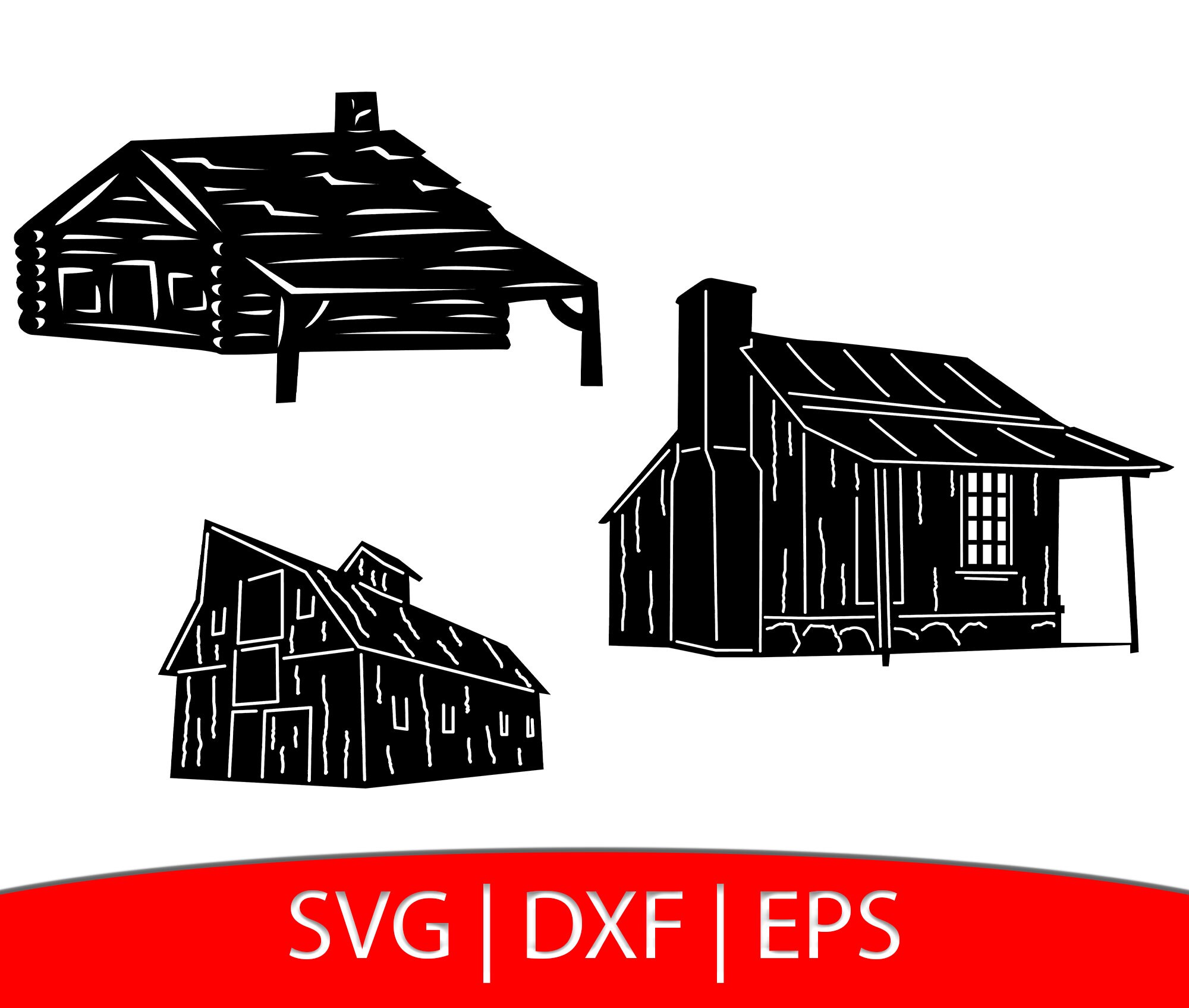 Barn Vector Cabin Files for Cricut Barn SVG Shed Clipart Barn Dxf Barn ...