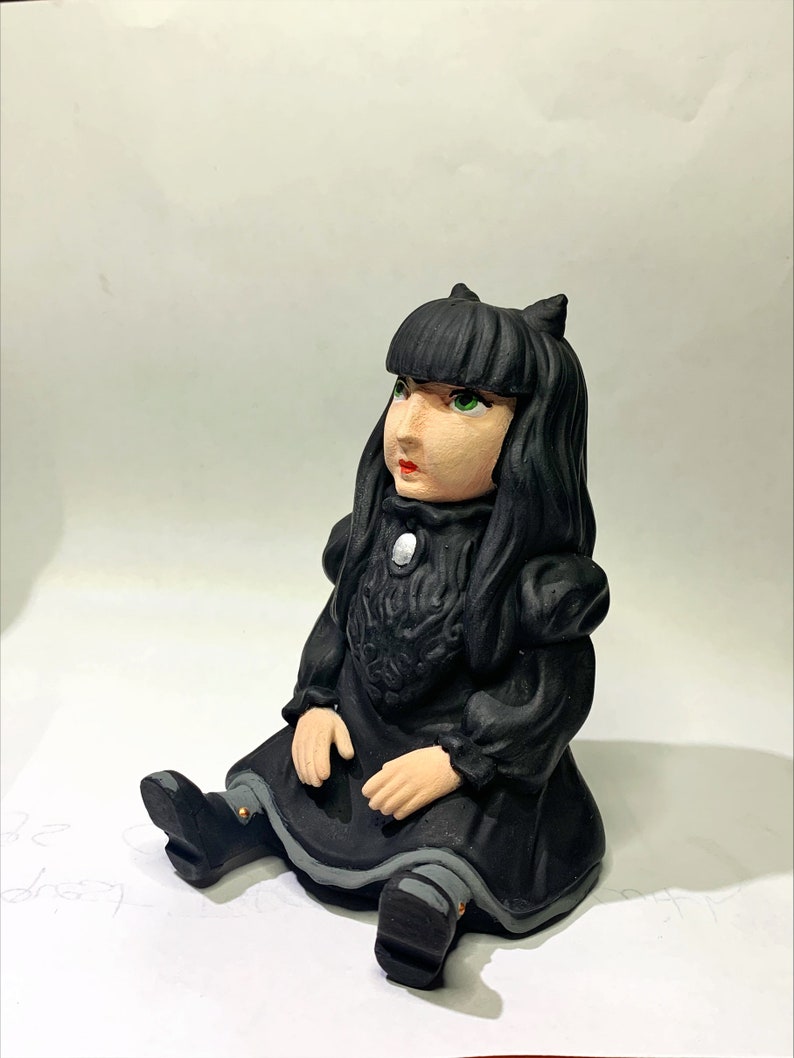 Goth Vampire Doll Figurine - Etsy