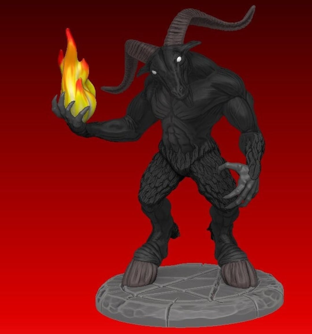 Demon Goatman Statue - Etsy