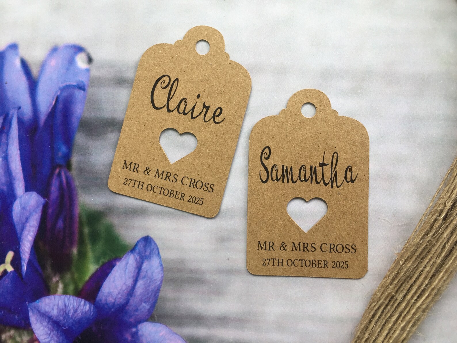 Personalised Wedding Table Name Place Cards Wedding Favour Tags Guest ...
