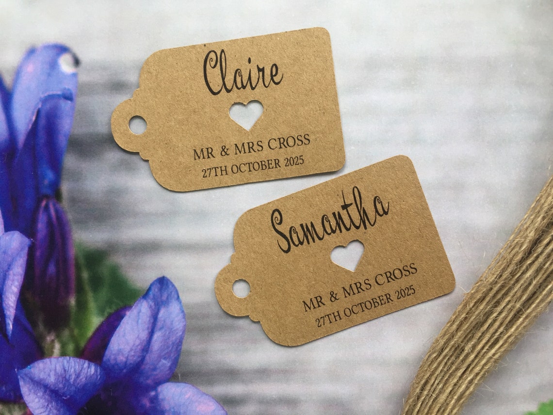 Personalised Wedding Table Name Place Cards Wedding Favour - Etsy