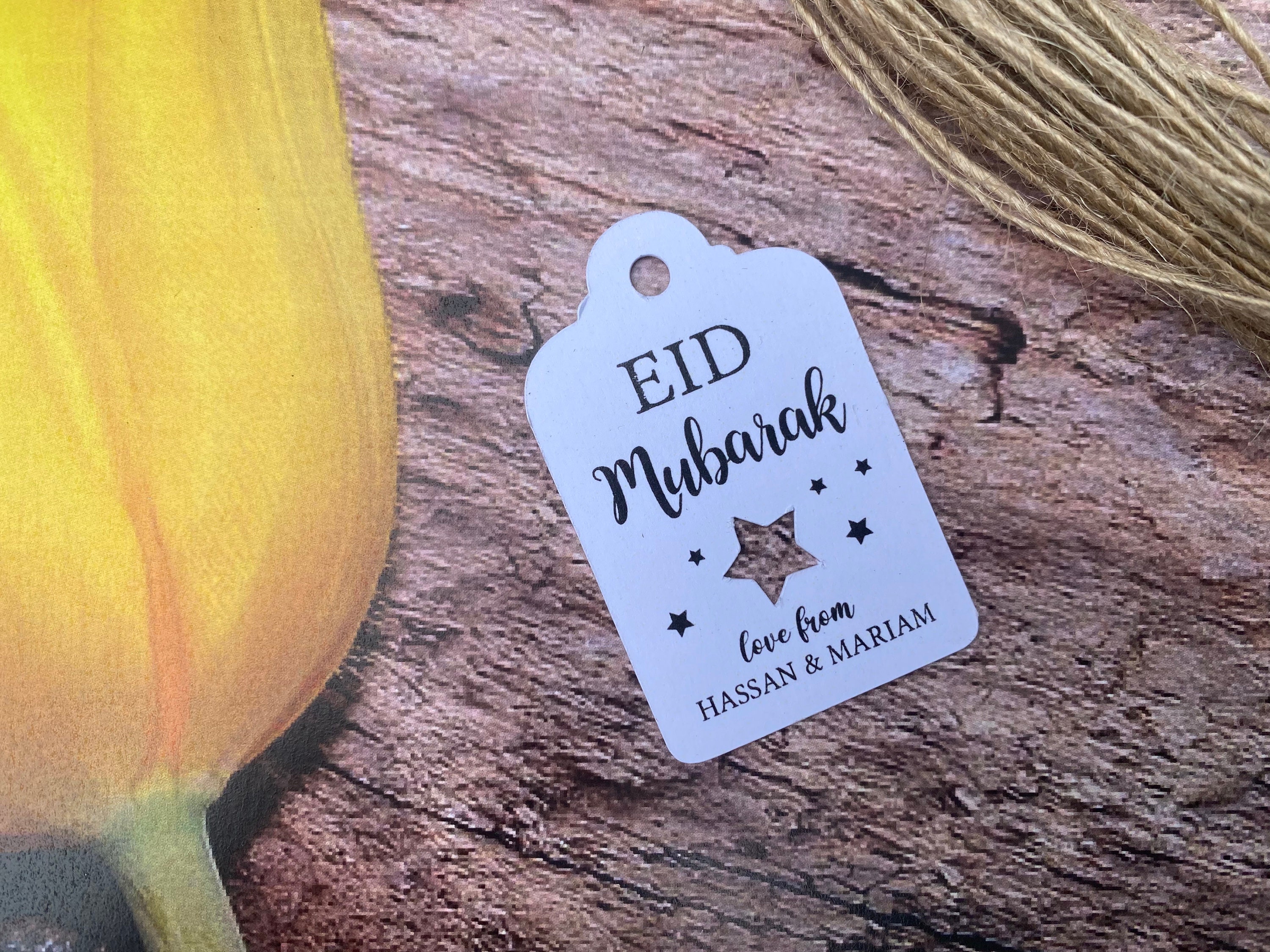 Personalised Eid Mubarak Ramadan Kareem Gift label Favour Tags | Etsy