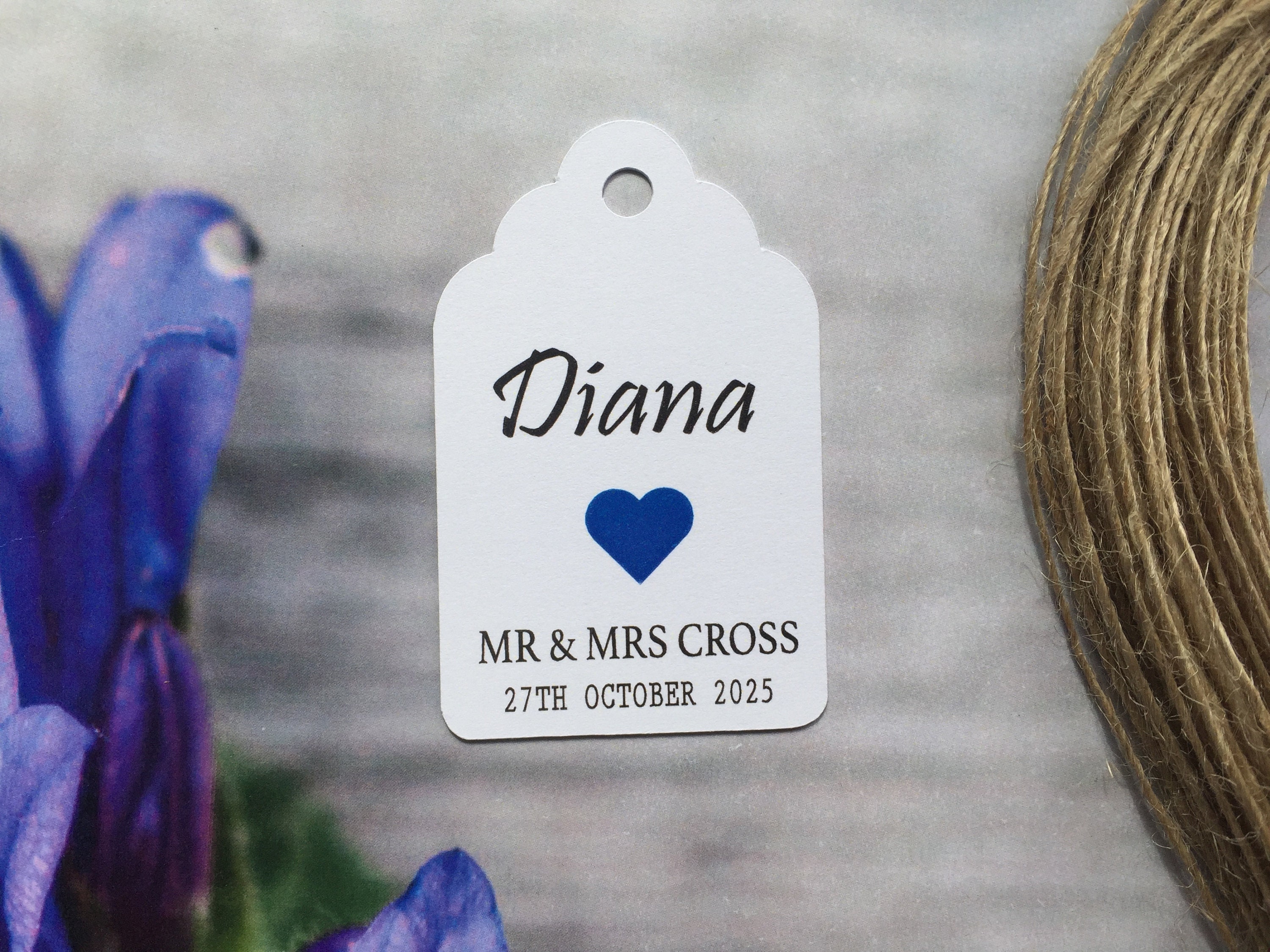 Personalised Wedding Table Name Place Cards Wedding Favour Tags Guest ...