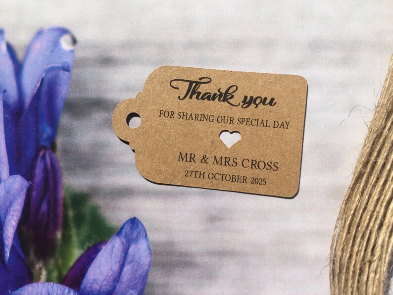Personalised Thank You for Celebrating With Us Special Day Tag - Etsy