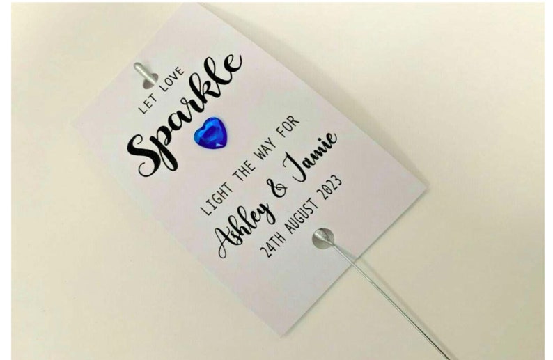 10X Personalised Sparkler Glow Stick Firework Tags Let Love - Etsy