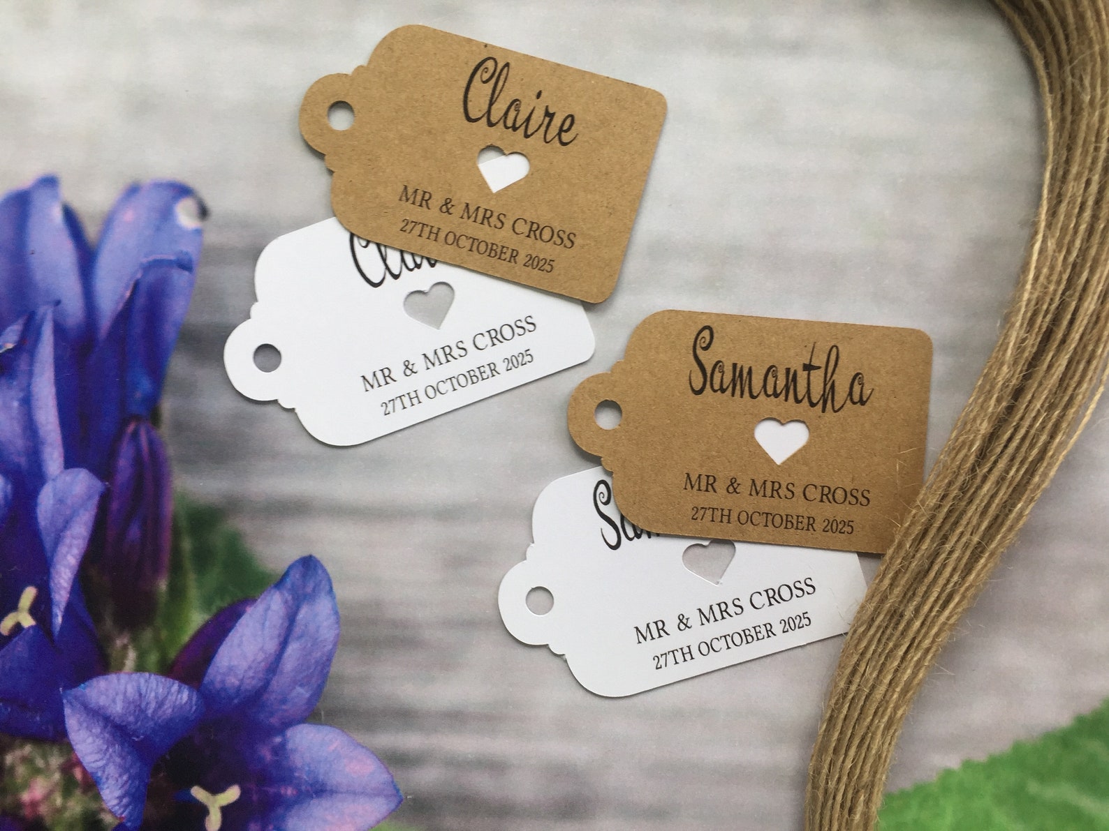 Personalised Wedding Table Name Place Cards Wedding Favour Tags Guest ...