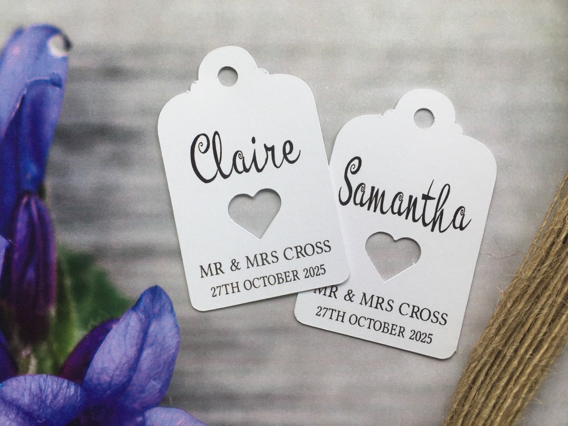 Personalised Wedding Table Name Place Cards Wedding Favour - Etsy