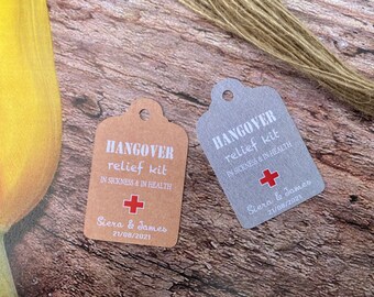 Personalised Hangover Relief Kit Tag Bridal Baby Shower Hen | Etsy