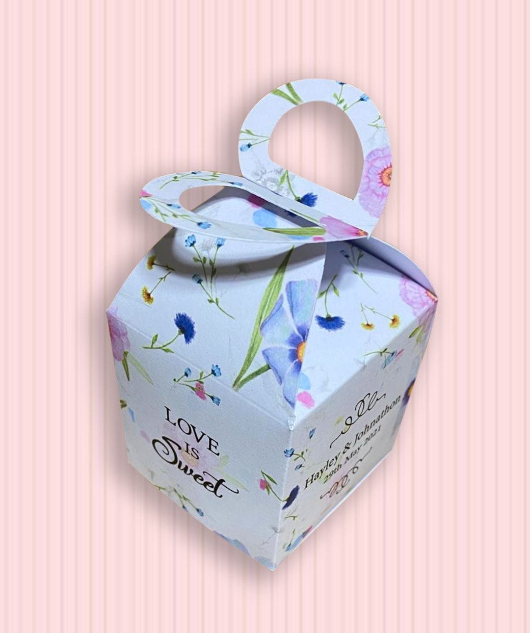 Personalised Love is Sweet Box Wedding Favour Boxes Custom Favor Box ...