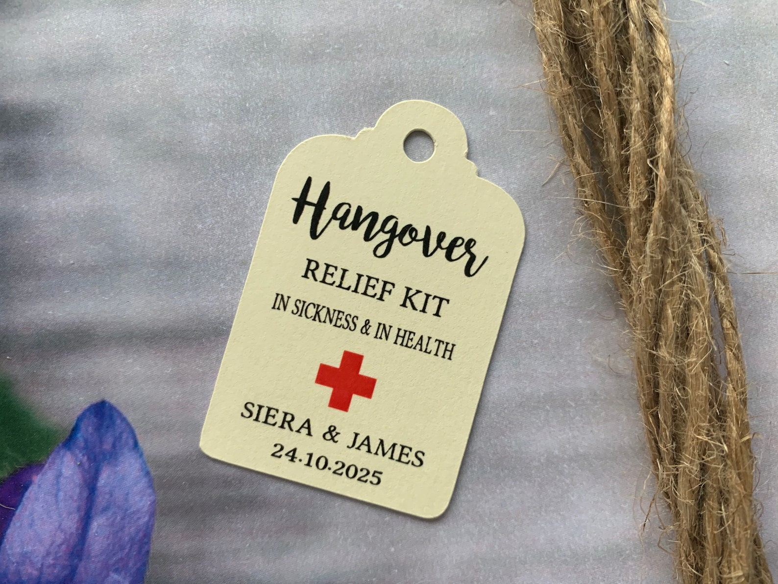 Personalised Hangover Relief Kit Tag Bridal Baby Shower Hen | Etsy