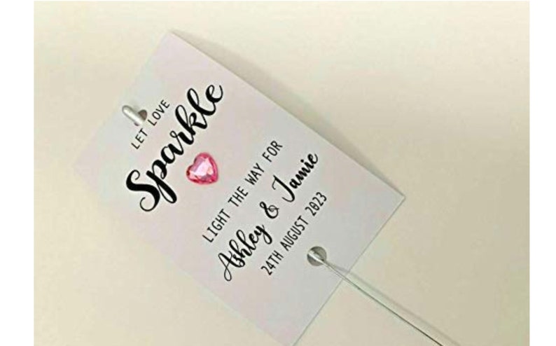 10X Personalised Sparkler Glow Stick Firework Tags Let Love - Etsy