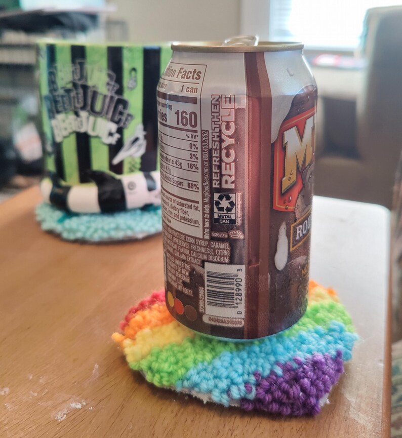 Pride Flag Mug Rug Mug Coaster Handmade Punch Needle Rug Coaster ...