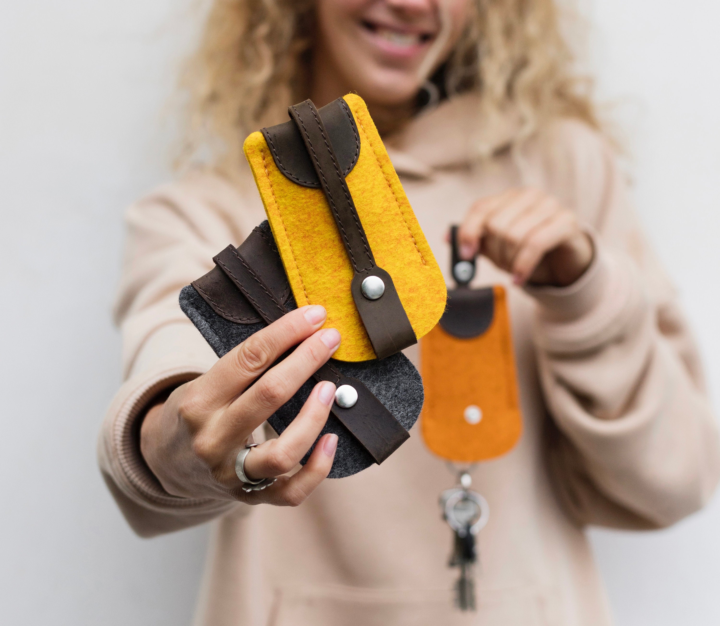 Felt Key Case, 100% Merino Wool Key Case, Wool Key Case, Mother's Day ...