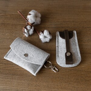 MANY COLORS Available Wool Felt Personalized Key Case, Felt Case, Felt ...