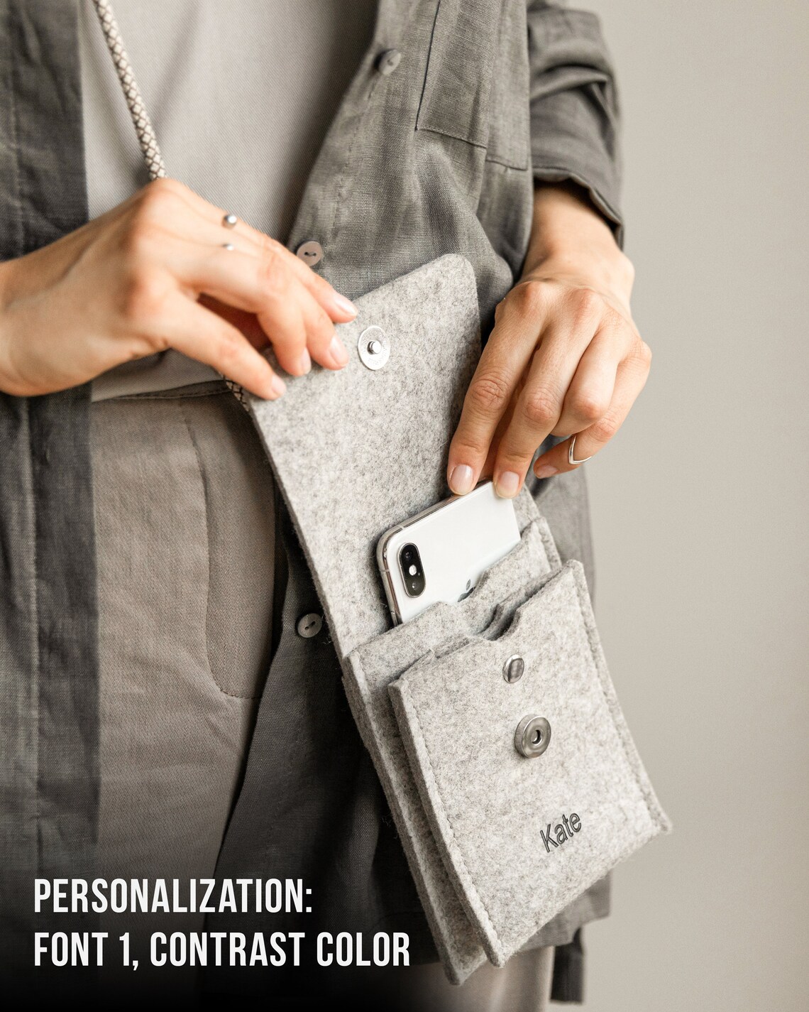 Phone Bag, Phone Crossbody Bag, Phone Shoulder Bag, Merino Wool Bag ...