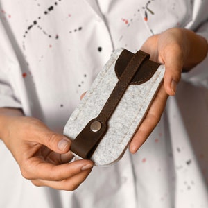 MANY COLORS Available Wool Felt Personalized Key Case, Felt Case, Felt ...