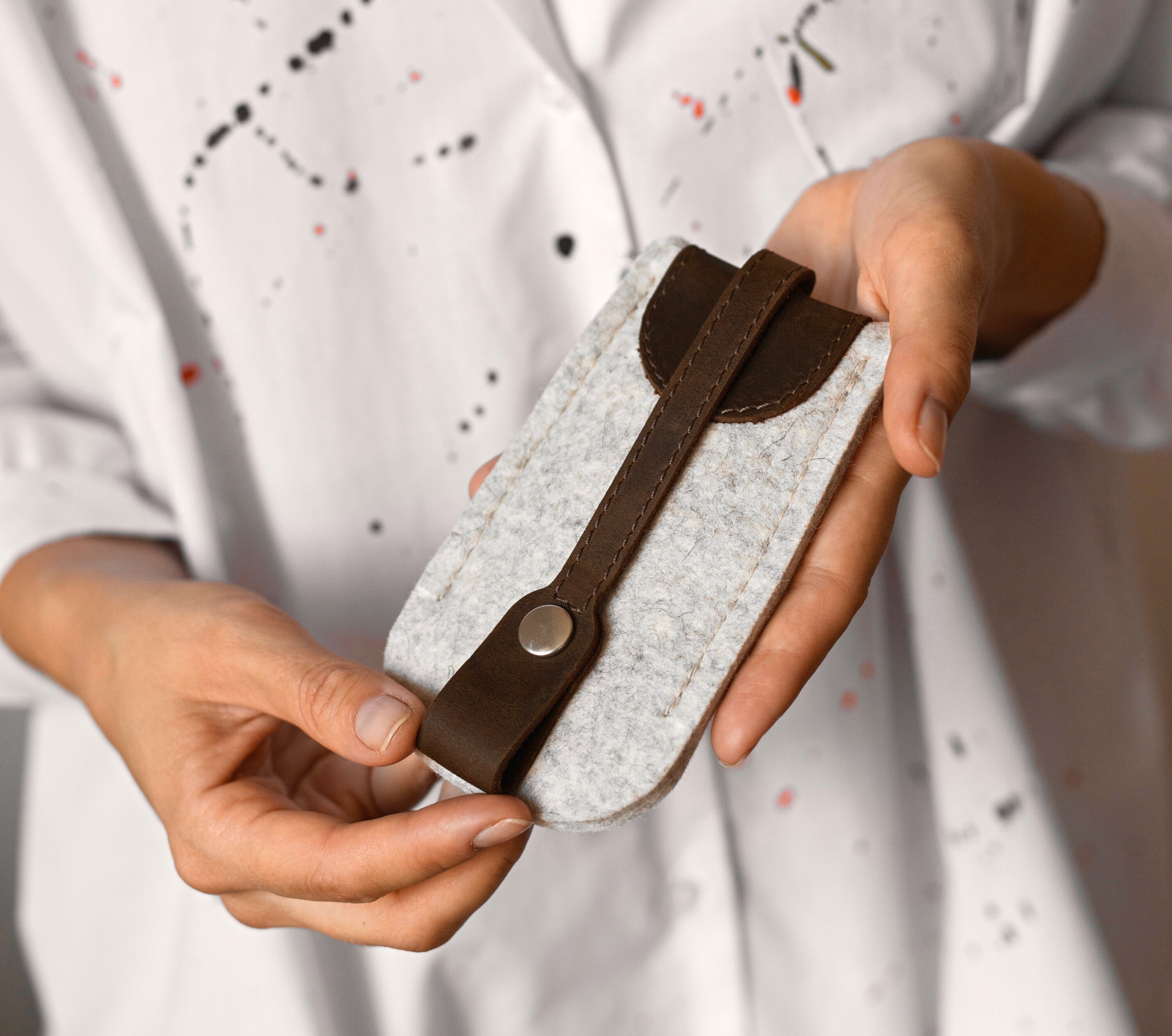 MANY COLORS Available Wool Felt Personalized Key Case Felt - Etsy