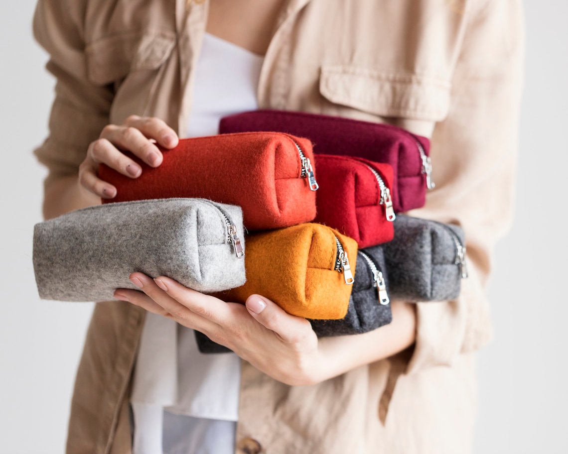 Felt Pencil Case Pencil Pouchpencil Walletpen Casebrush - Etsy